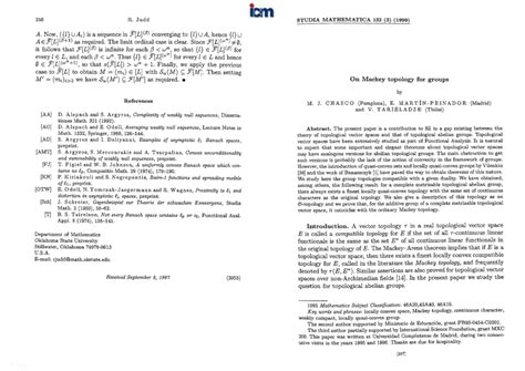 Pdf On Mackey Topology For Groups