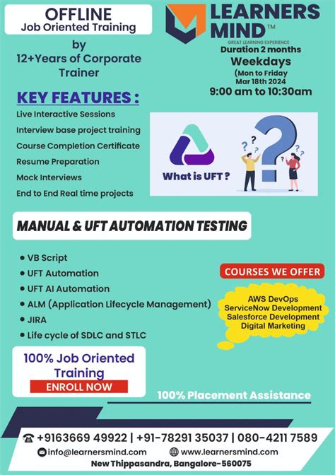Uft Classes Starting Next Week Uft Unifiedfunctionaltesting Learnersmind Private Limited