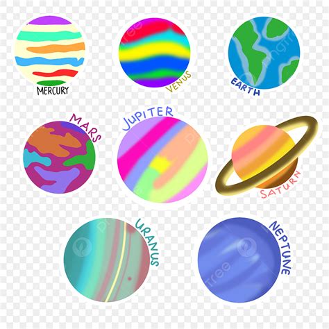 귀여운 일러스트 행성 스티커 우주 스티커 행성 우주 Png 일러스트 및 Psd 이미지 무료 다운로드 Pngtree