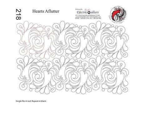 218 Hearts Aflutter Pantograph By Linda V Taylor Etsy