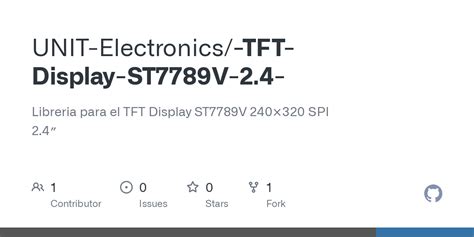 Github Unit Electronics Tft Display St7789v 24 Libreria Para El