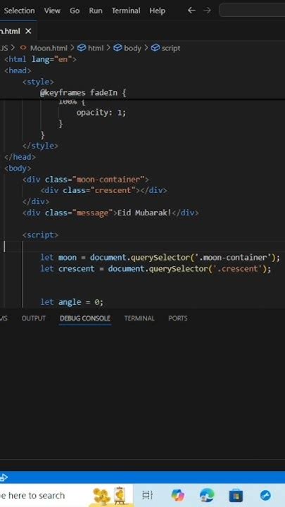 Moon Animation Html Css And Javascript Html Css Javascript Webanimation Coding Youtube