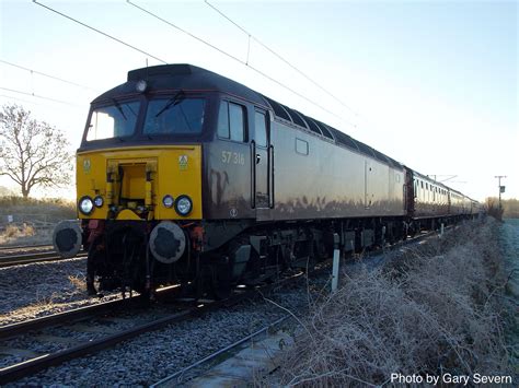 Class 57 316 Pauses In Broughton Loop With A Southport To Edinburgh Special With Class 57