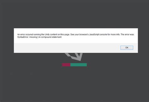 이 페이지에서 Unity 콘텐츠를 실행하는 중 오류가 발생했습니다 수정