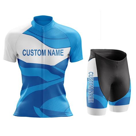 Custom Women Cycling Jersey Or Shorts Blue Montella Cycling