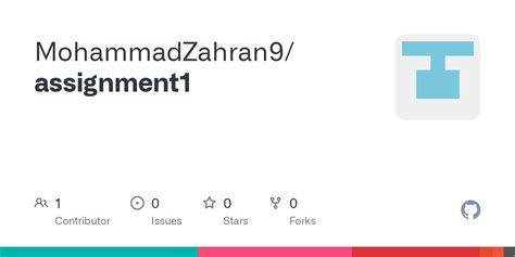 github mohammadzahran9 assignment1