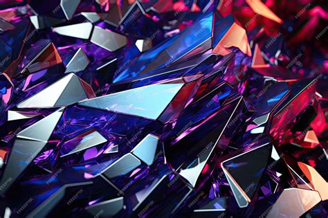 Premium Ai Image A Series Of Crystalline Abstractions With Geometric