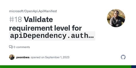 Validate Requirement Level For `apidependencyauthorizationrequirements` And `apidependency