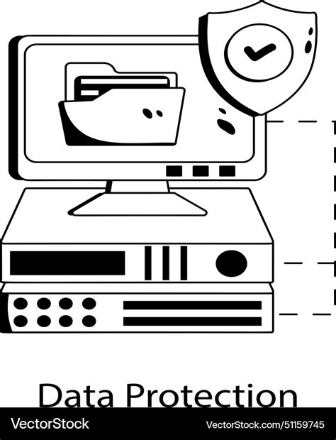 Data Protection Royalty Free Vector Image Vectorstock