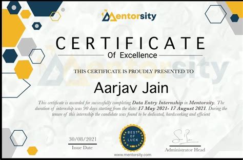 Aarjav Jain On Linkedin Internship Education Career Experience