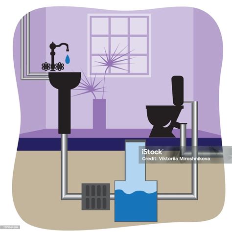물 절약 하수 재사용 에코 워터 파이프 변기 싱크대 파이프 라인플랫 벡터 스톡 일러스트의 개념으로 물 여과 파이프 라인 개념에 대한 스톡 벡터 아트 및 기타 이미지 Istock