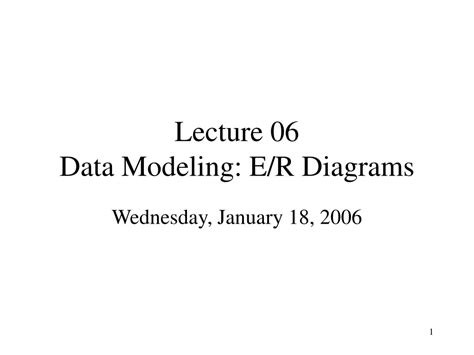 Ppt Lecture 06 Data Modeling Er Diagrams Powerpoint Presentation