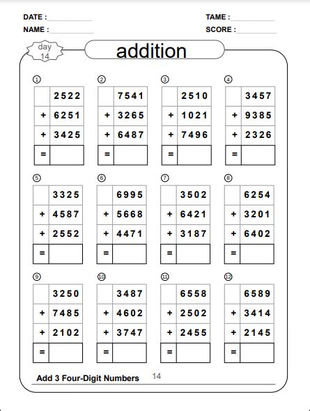 Multi Digit Addition And Subtraction Practice Worksheets Math Drill Made By Teachers