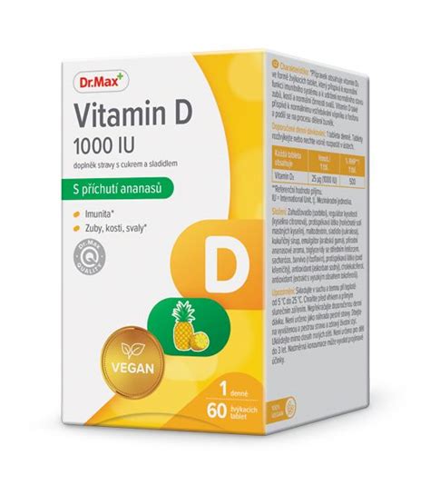 Dr Max Vitamin D 1000 Iu 60 žvýkacích Tablet