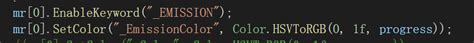 unity3d 关于材质球自发光 emissioncolor参数，构建后无法动态修改颜色值解决办法 unity打包后材质emission无效