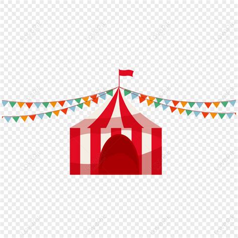 귀여운 서커스 텐트 벡터레트로관광 명소극장 Png 일러스트 무료 다운로드 Lovepik
