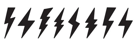 Lightning Bolt Silhouette Vector Art Icons And Graphics For Free Download