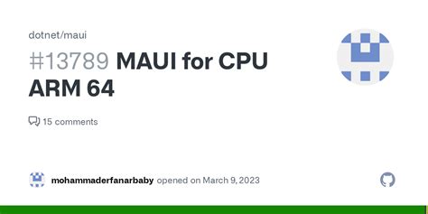 Maui For Cpu Arm 64 · Issue 13789 · Dotnet Maui · Github