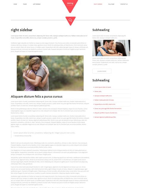 Dating Html Template Love Dating Website Templates Dreamtemplate