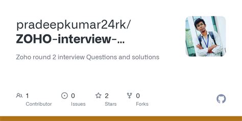 GitHub Pradeepkumar Rk ZOHO Interview Questions Zoho Round Interview Questions And Solutions