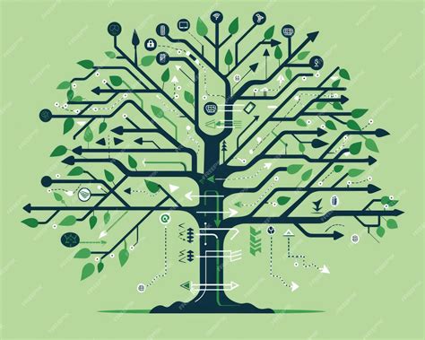 Decision Tree Flow Chart Technology With Green Design And Arrow Branches Premium Ai Generated