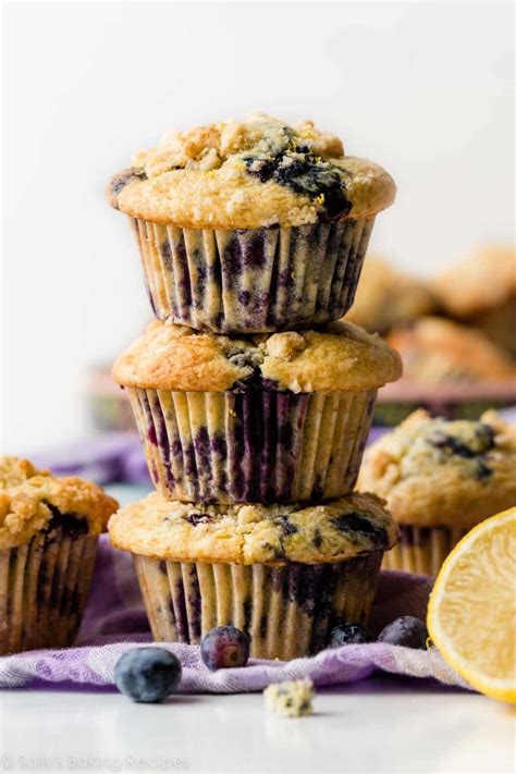 Lemon Blueberry Muffins Sallys Baking