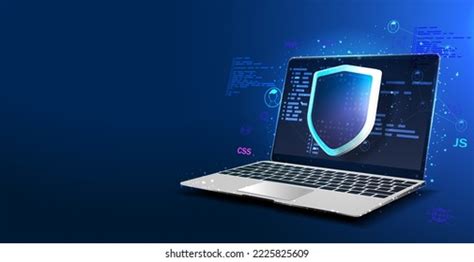 Cyber Security Data Protection Cyberattacks Concept Stock Vector Royalty Free 2225825609