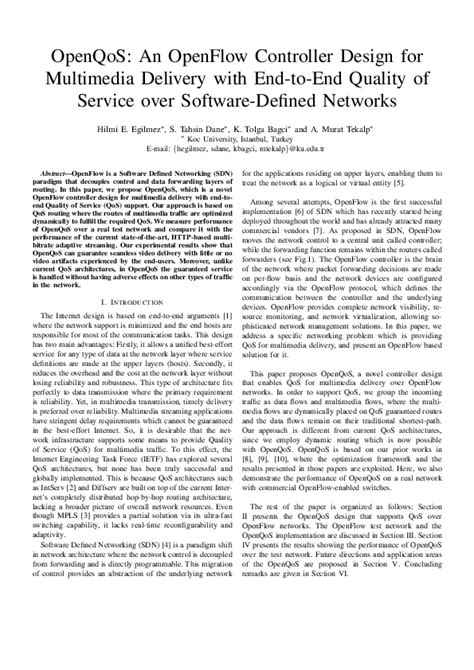 pdf openqos an openflow controller design for multimedia delivery