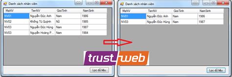 S D Ng Ph Ng Th C Select L C D Li U T Datatable Trong C