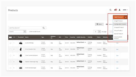 magento simple product vs configurable product type key differences