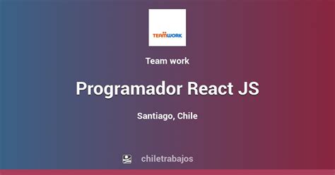 Programador React Js Santiago Chiletrabajos