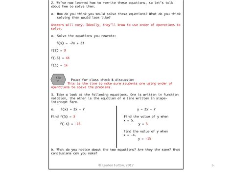 Function Notation Notes And Activity Bundle Lauren Fulton Math