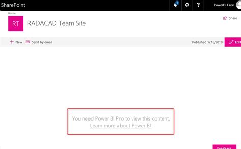 Embed Power Bi In Sharepoint Online Office 365 Integrated Sharing