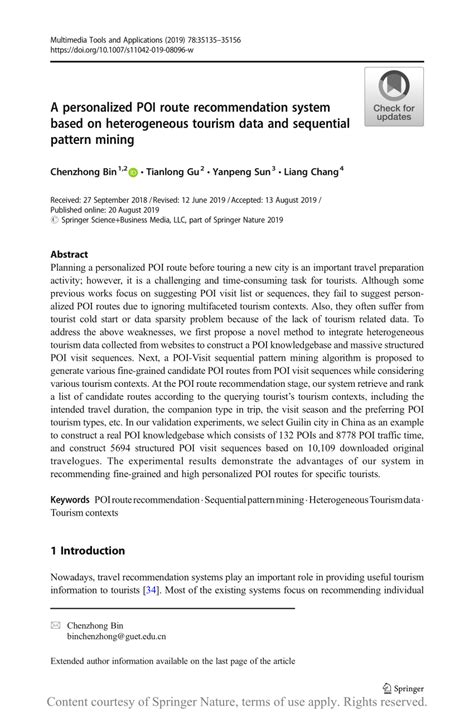 A Personalized Poi Route Recommendation System Based On Heterogeneous Tourism Data And