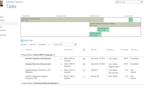A Project Timeline Dashboard In Sharepoint 2013 David Whelan