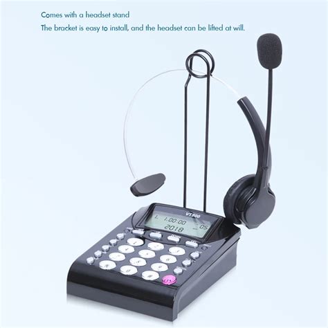 Кристальные кнопки вызова центр Dialpad гарнитура Черный телефон с регулируемой громкостью и ЖК