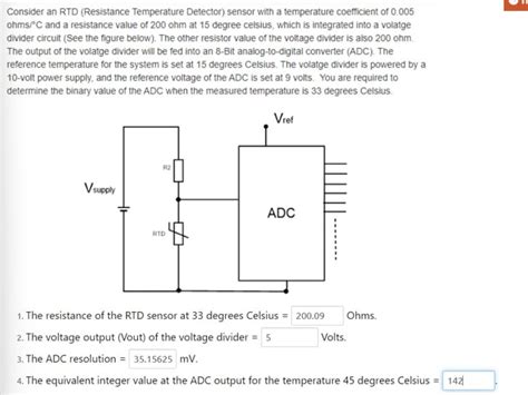 Solved Consider An RTD Resistance TemPErature Detector Chegg Com