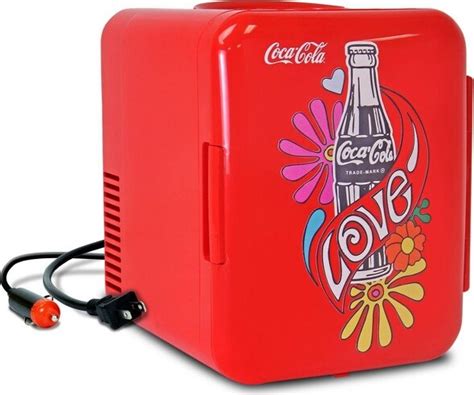 Coca Cola Coca Cola Love 1971 Series 4l Cooler Warmer 12v Dc 110v Ac Mini Fridge Desktop Coke
