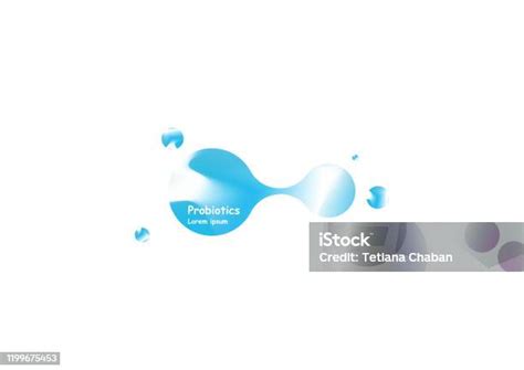 프로바이오틱스 박테리아 벡터 디자인 유산 균 Probiotic 박테리아와 디자인의 개념 프리바이오틱 건강 영양 성분을 가진 템플릿 디자인 3차원 형태에 대한 스톡 벡터 아트
