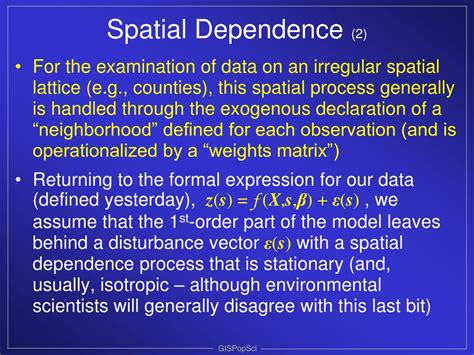 Ppt Advanced Spatial Analysis Spatial Regression Modeling Powerpoint