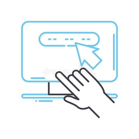 Internet Access Line Icon Outline Symbol Vector Illustration Concept Sign Stock Vector