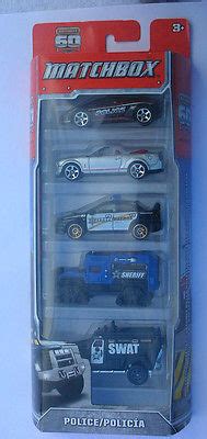 Matchbox 5 Pack Police Swat Sheriff Lamborghini Subaru