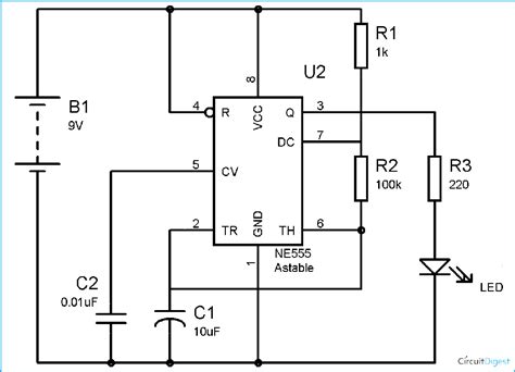Astable Multivibrator Using 555 Timer Analog Lab 555 Oscillator