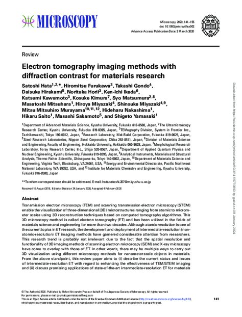 Pdf Electron Tomography Imaging Methods With Diffraction Contrast For Materials Research