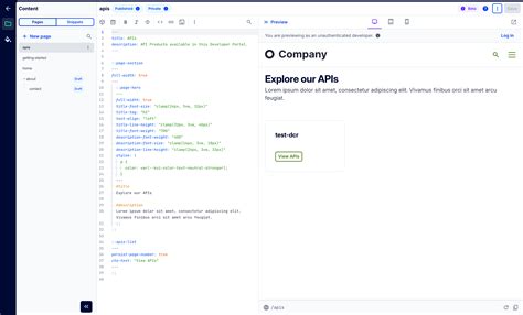 Dev Portal Pages And Content Dev Portal Kong Docs