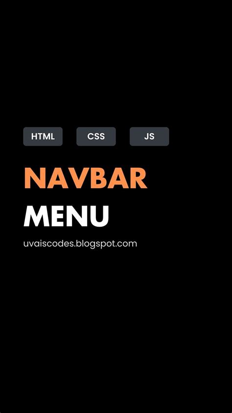 Navigation Menu Using Html Css And Javascript