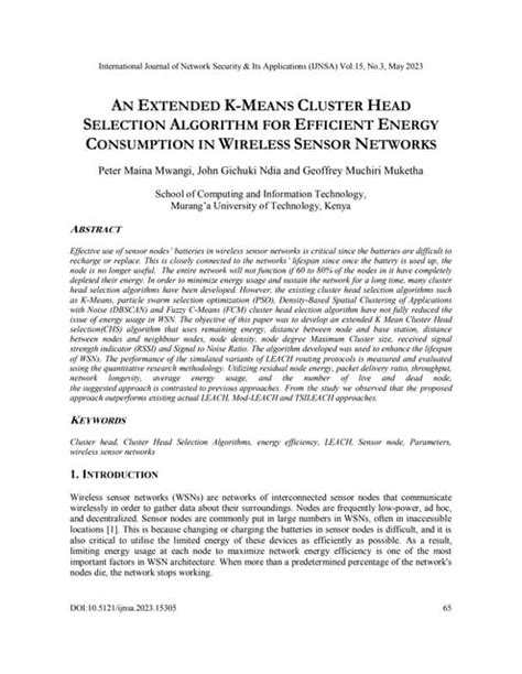 An Extended K Means Cluster Head Selection Algorithm For Efficient Energy Consumption In