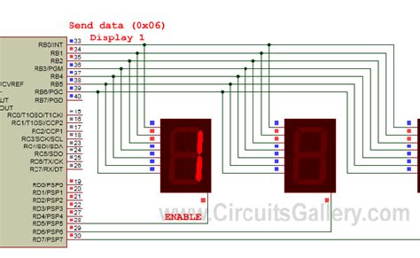 6 Digits Led 7 Segment Multiplexing Pic Microcontroller Note Otosection