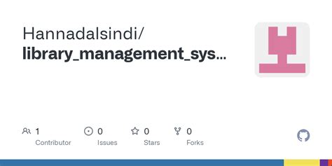 GitHub Hannadalsindi Library Management System