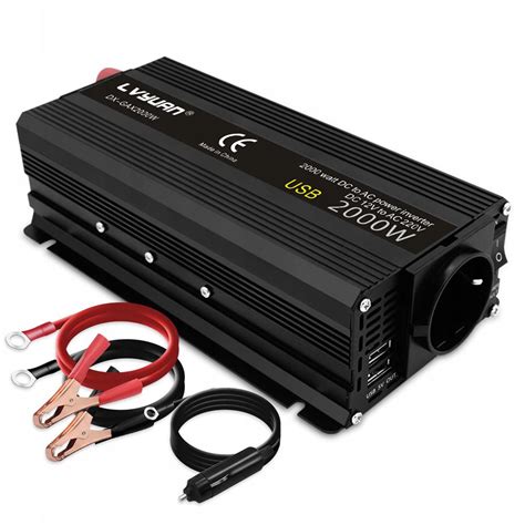 ᐉ Инвертор с розеткой и USB Lvyuan F-2000A 2000 W 12-220 V (489469 ...